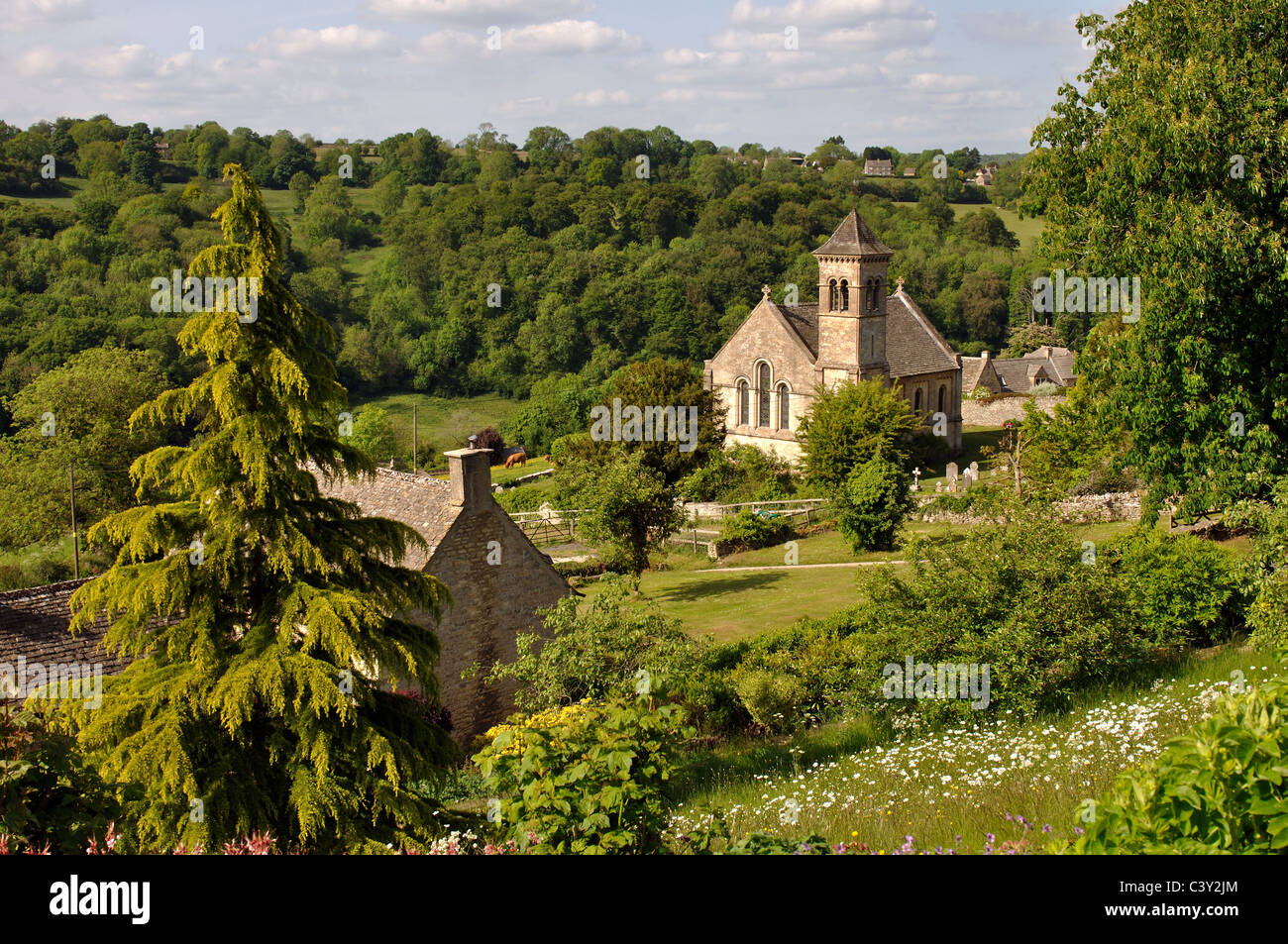 St. Luke`s Church, Frampton Mansell, Gloucestershire, England, UK Stock ...
