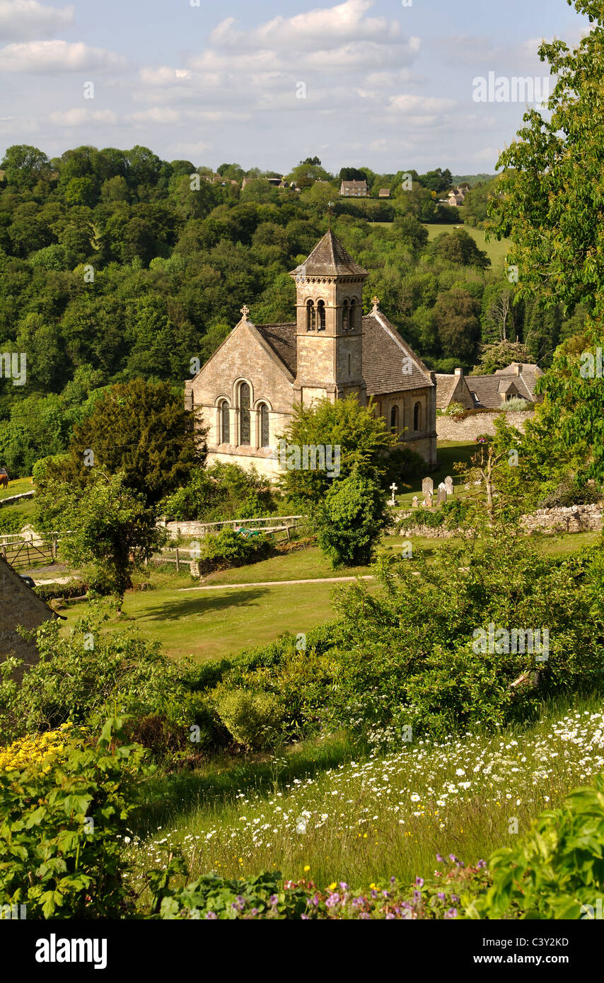 St. Luke`s Church, Frampton Mansell, Gloucestershire, England, UK Stock ...