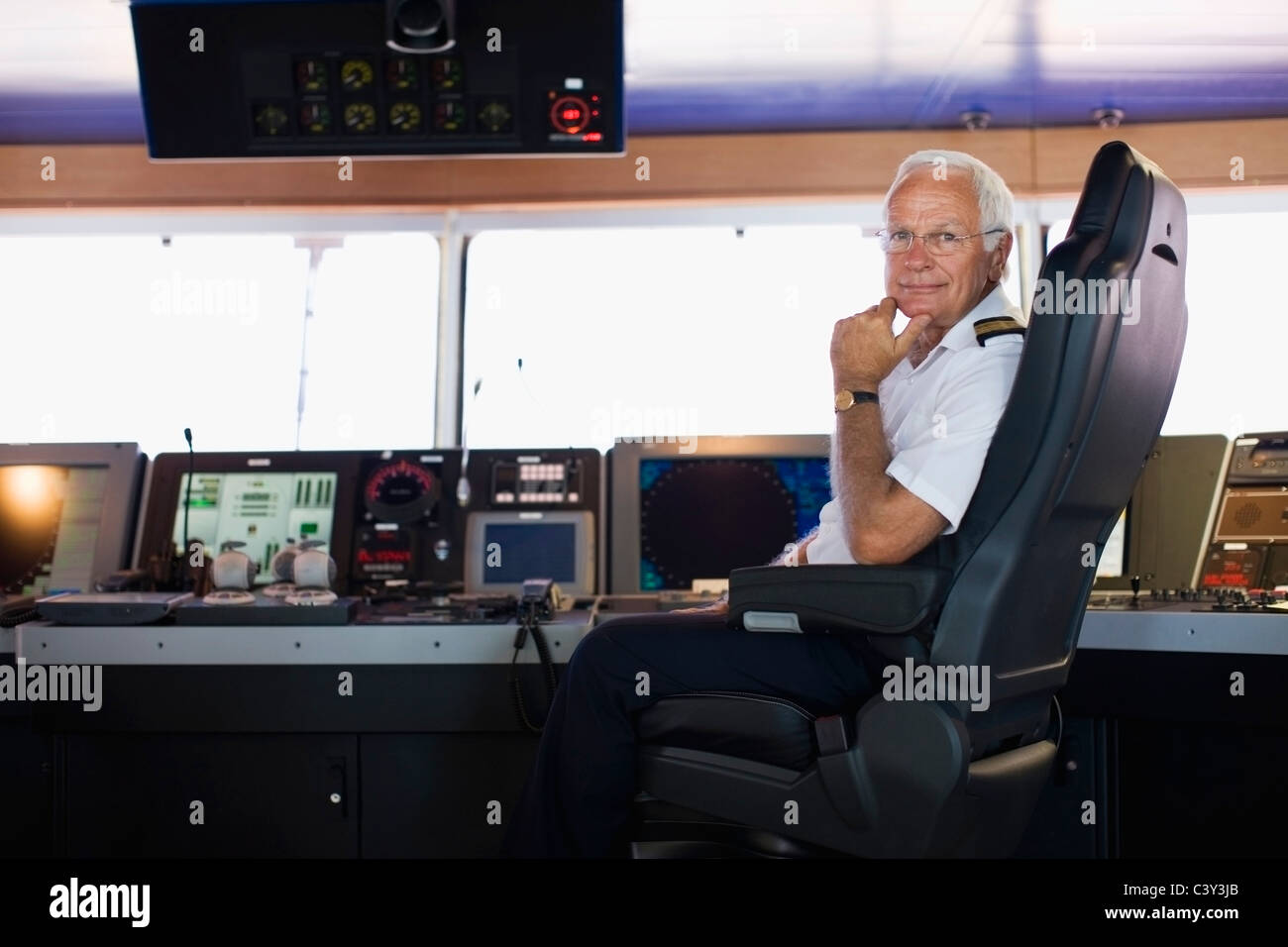 Portrait of a captain Stock Photo - Alamy