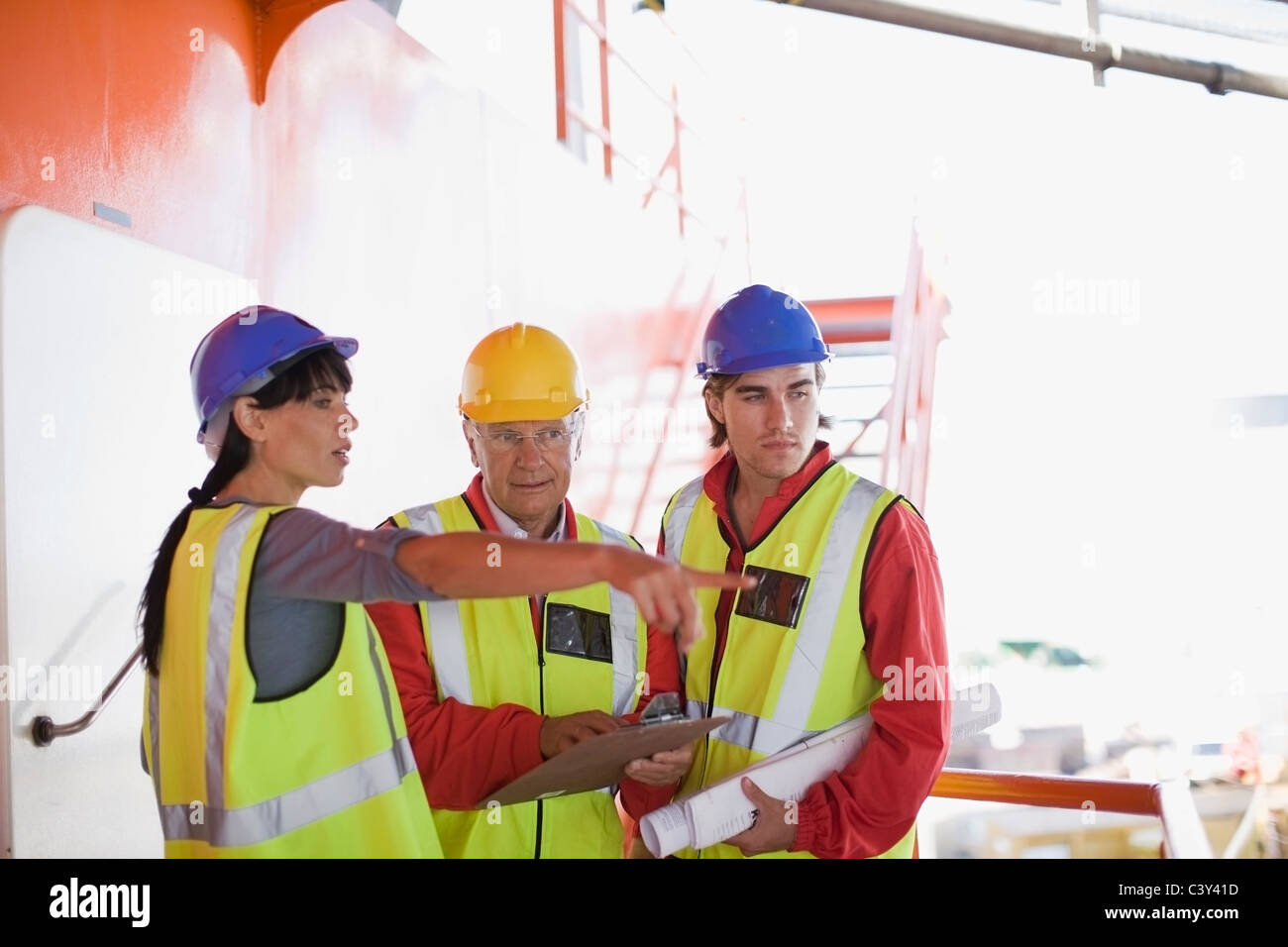 Architects and builders at work Stock Photo - Alamy
