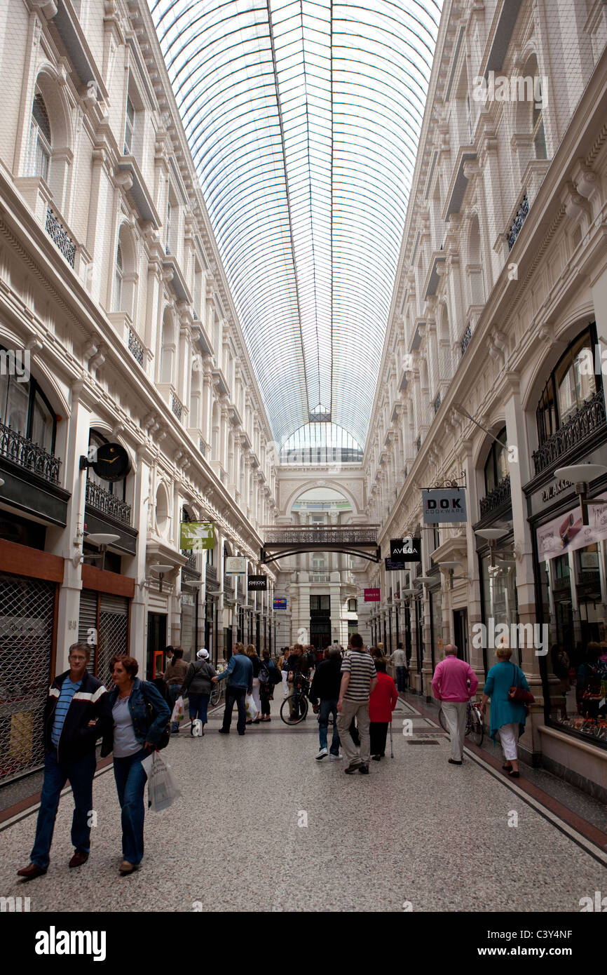 The Passage Shopping Centre, a covered shopping street in the Hague ...