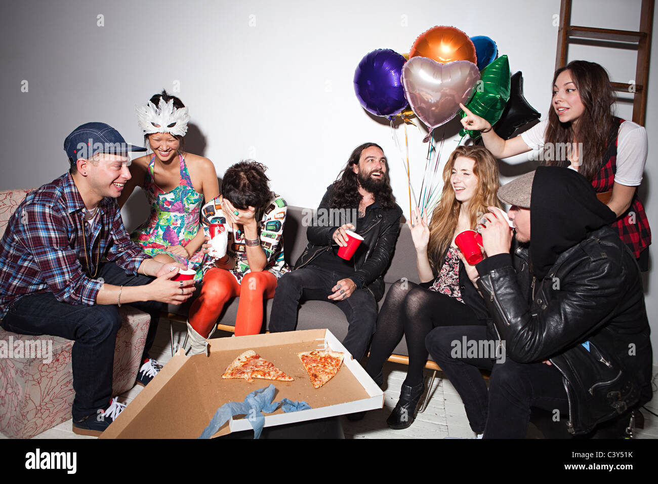 Group of people party at night hi-res stock photography and images - Alamy