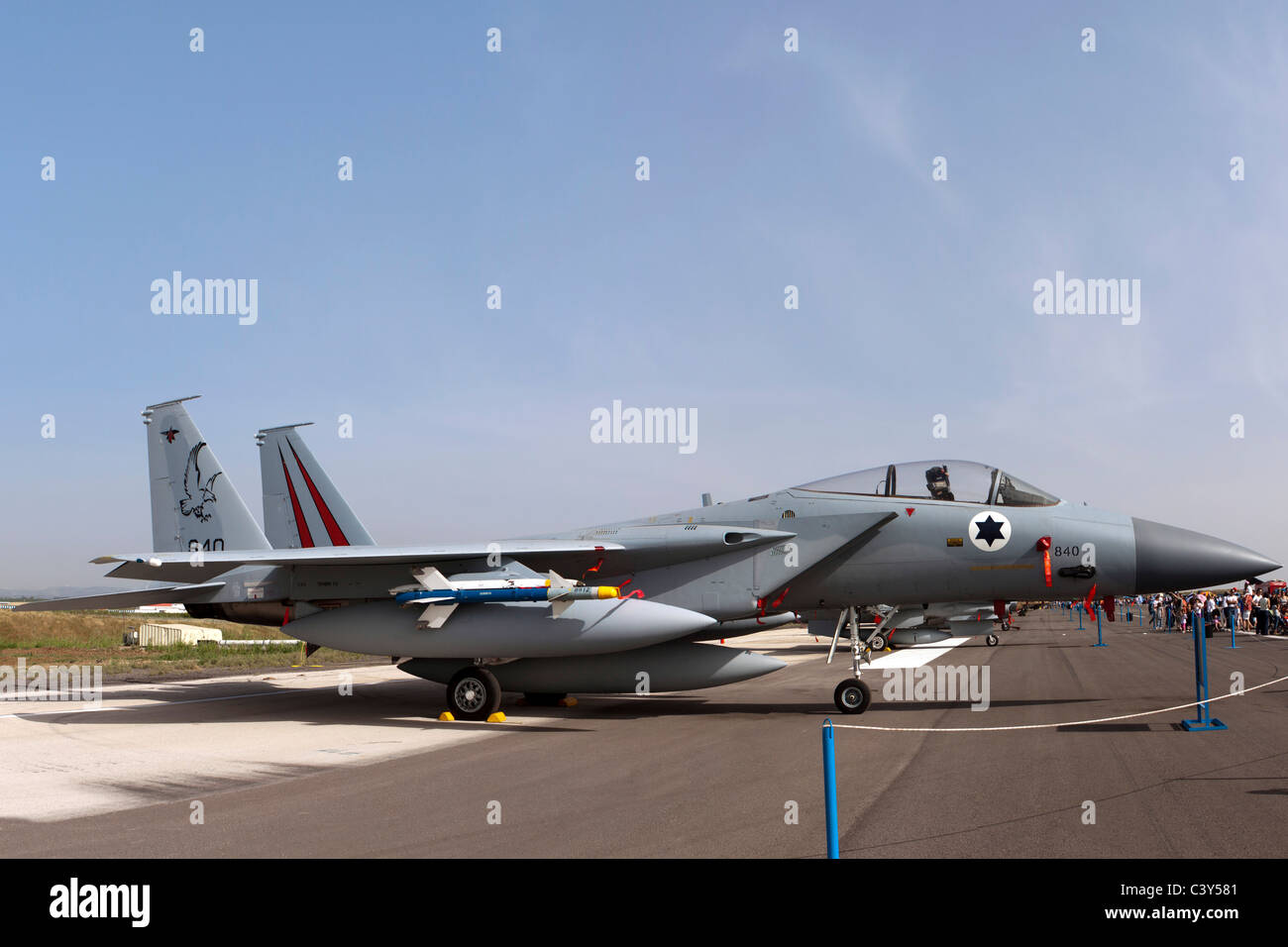 Israeli Air force F-15C Fighter jet on the ground Stock Photo - Alamy