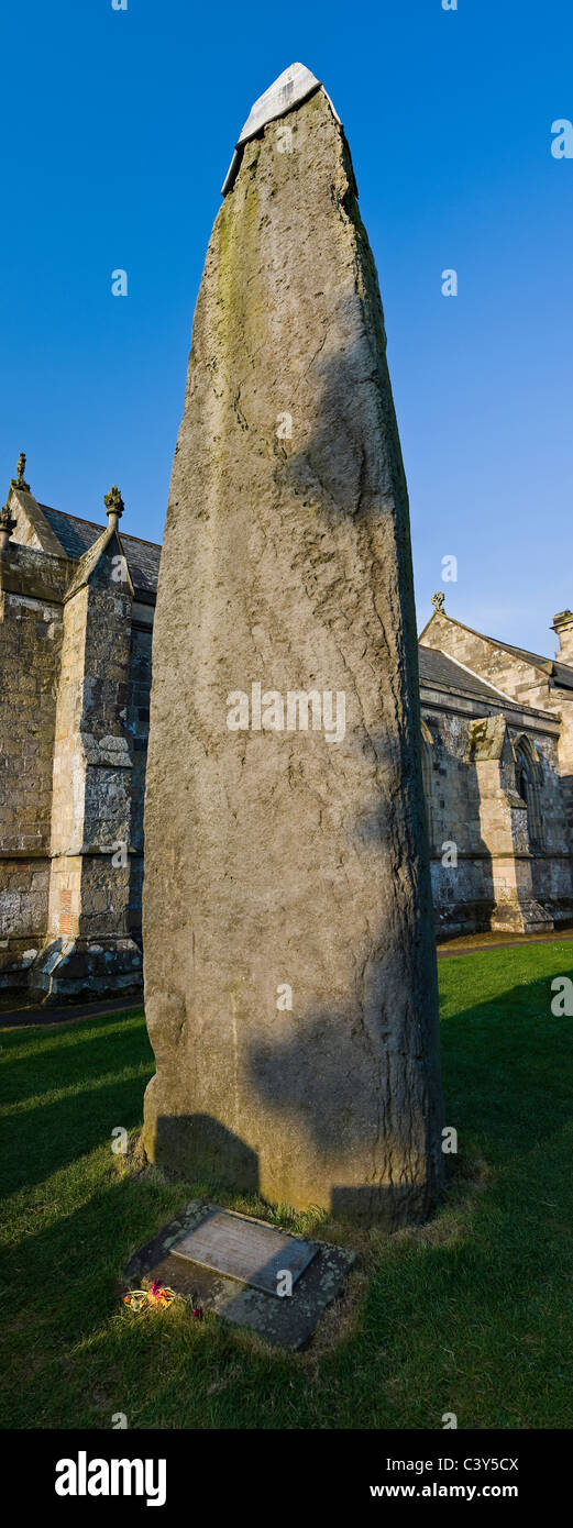 The UK's tallest standing stone, the Rudston Monolith, East Riding of ...