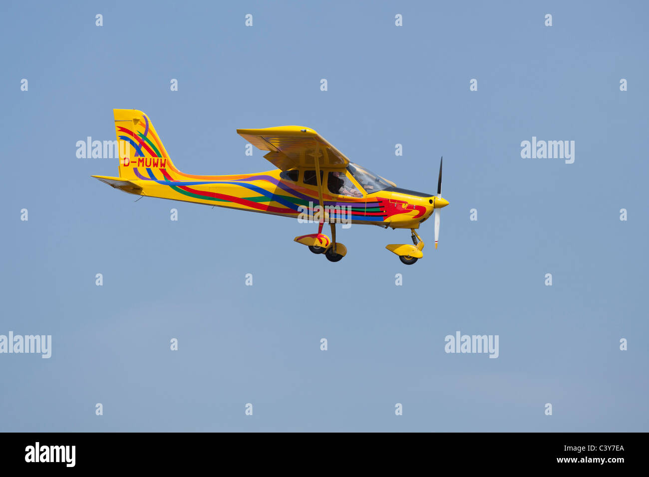 microlight at an airfield festival in Lower Saxony, Germany Stock Photo ...