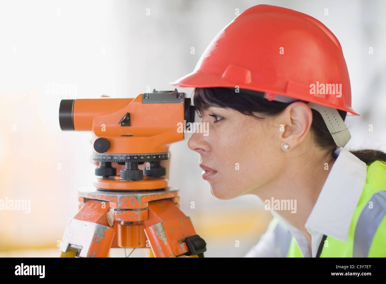 Architect doing measuring Stock Photo - Alamy