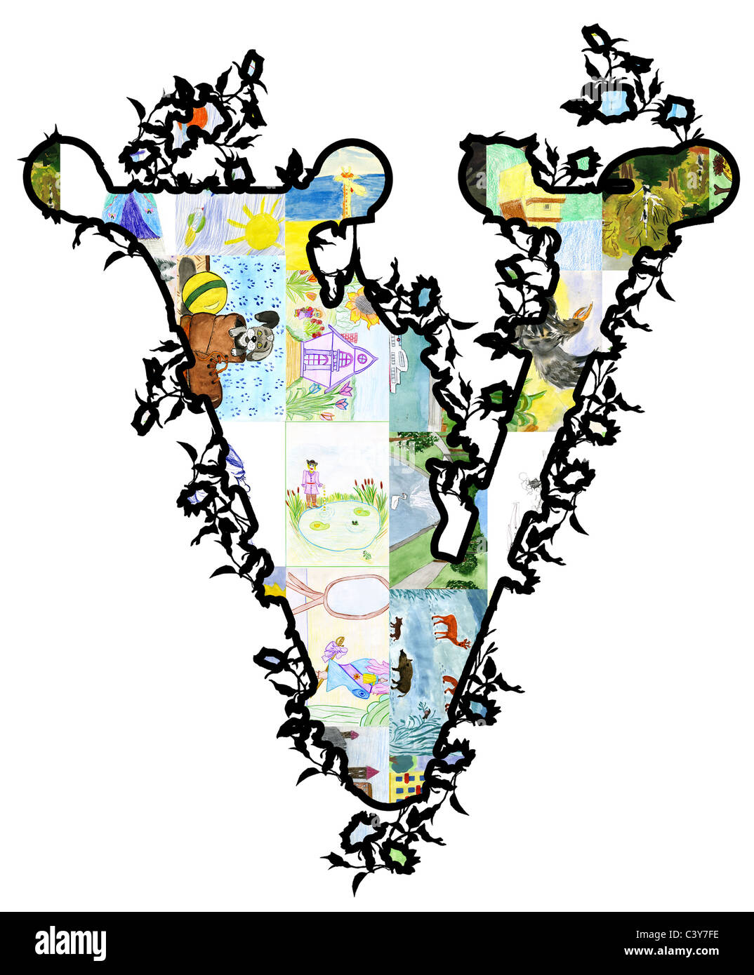 Tracing letter v hi-res stock photography and images - Alamy