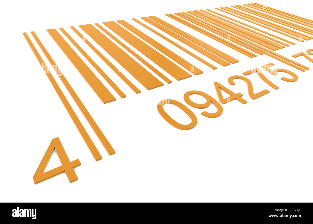 Bar Code. Closeup of a Bar Code in Orange Stock Photo - Alamy