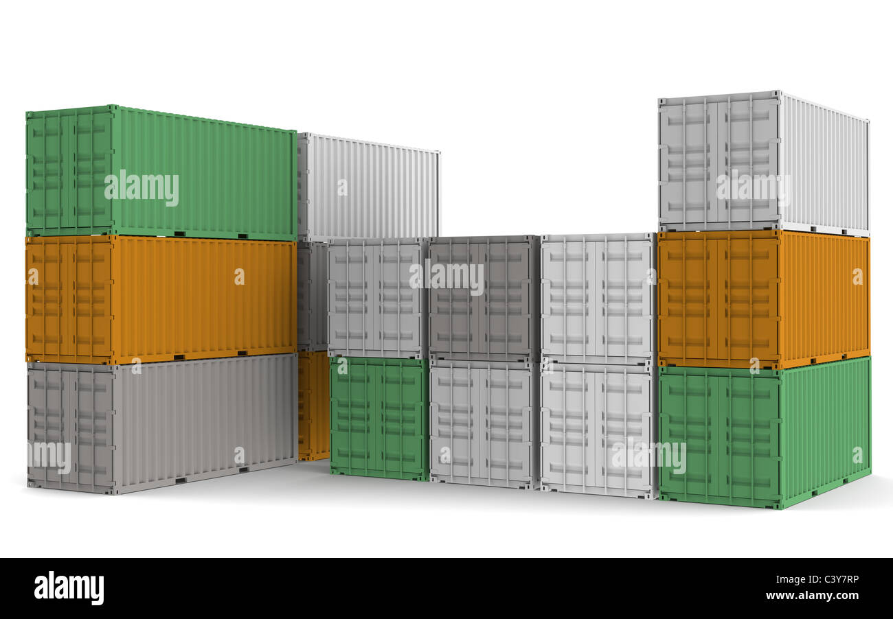 Logistics shipping containers Cut Out Stock Images & Pictures - Alamy