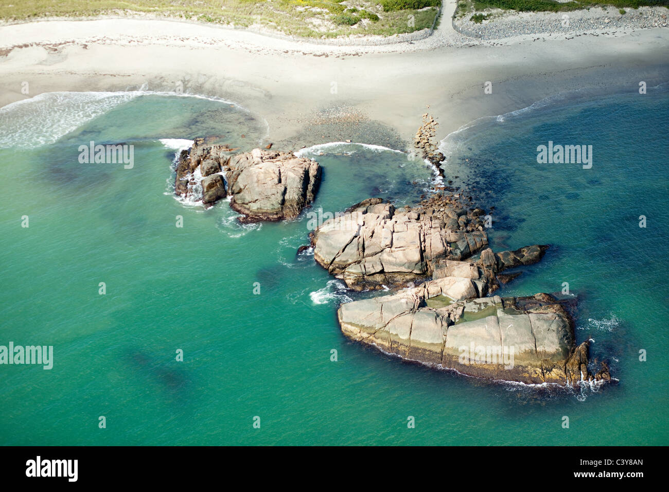 Rocky coastline, Newport County, Rhode Island, USA Stock Photo - Alamy
