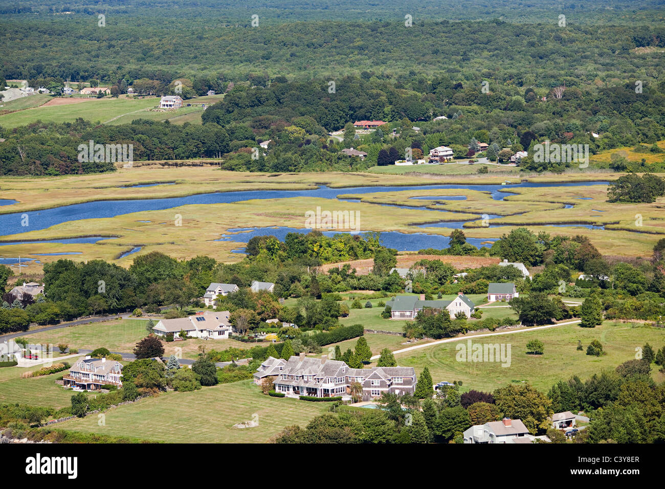 Rhode island narragansett bay aerial hi-res stock photography and ...