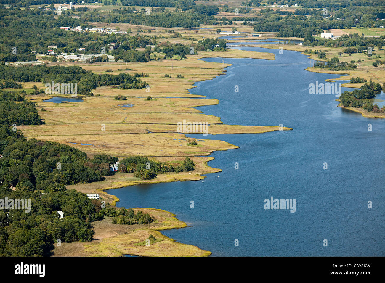 Rhode island narragansett bay aerial hi-res stock photography and ...