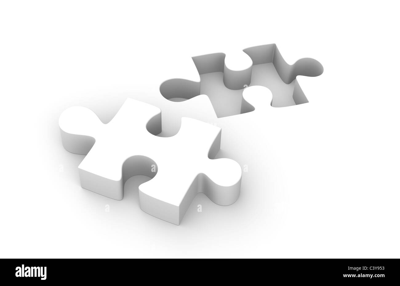 Jigsaw Piece. Jigsaw Piece almost in place Stock Photo - Alamy