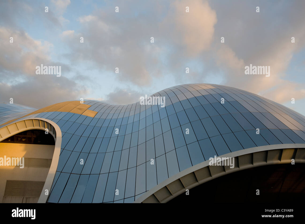 The glass roof of the Sage Gateshead built by Norman Foster Stock Photo ...