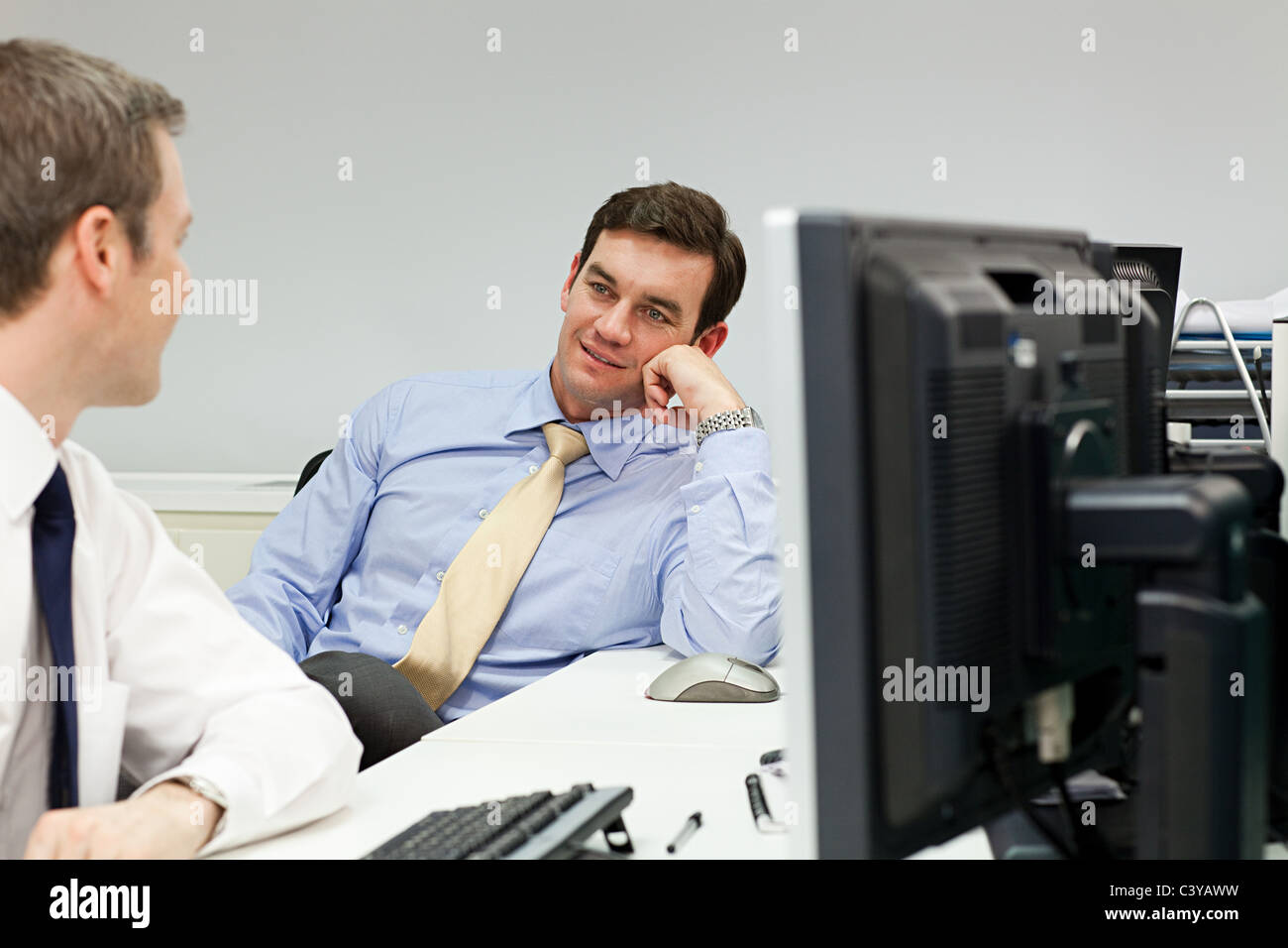 Businessmen in office Stock Photo - Alamy