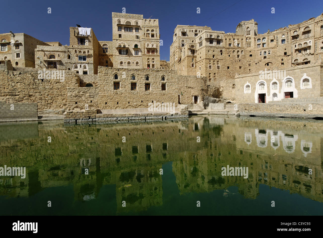 Yemen, Habbaba, cistern, old Town, Arabia, Arabian, building, mountain ...