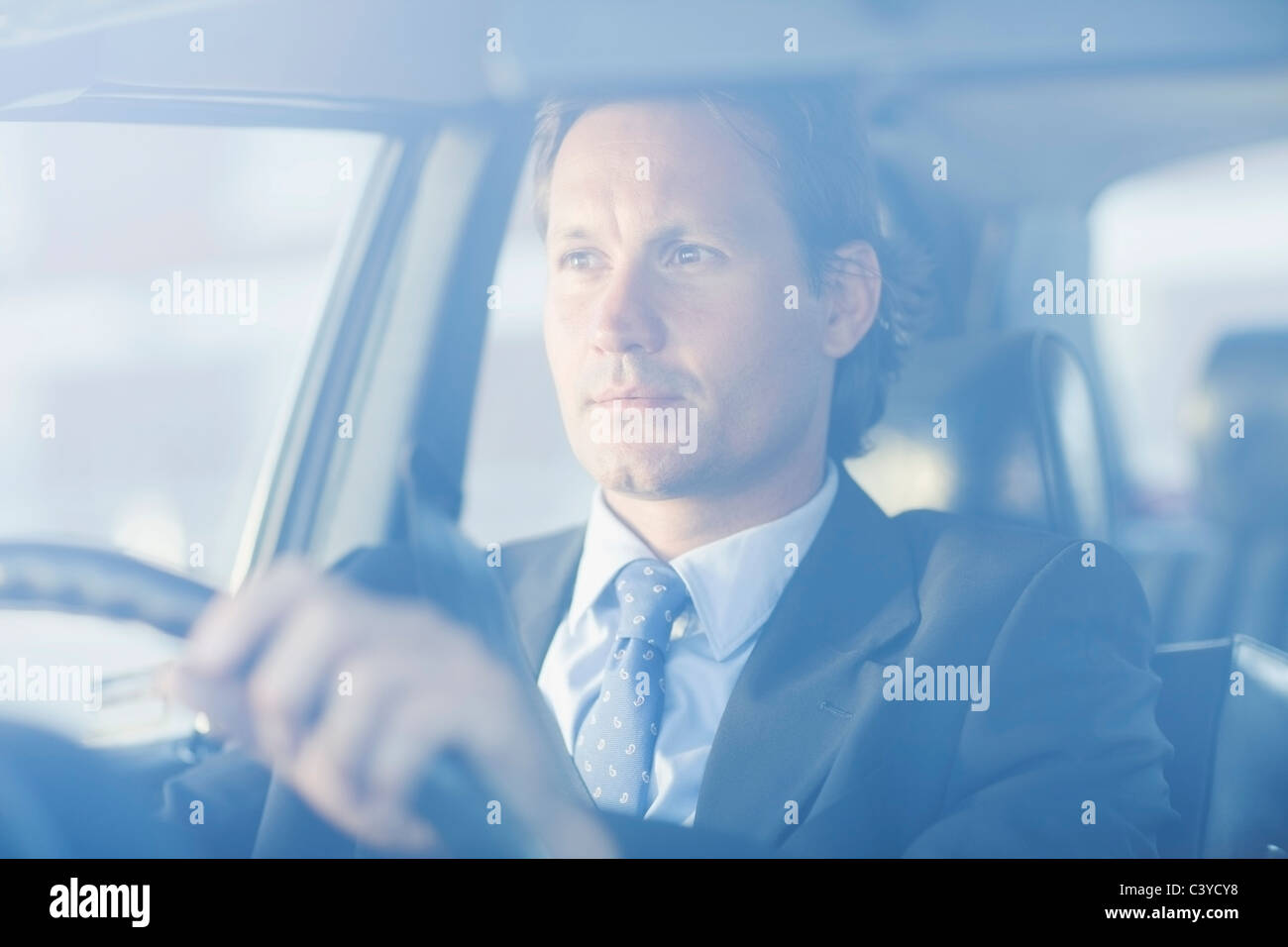 Man driving a car Stock Photo - Alamy