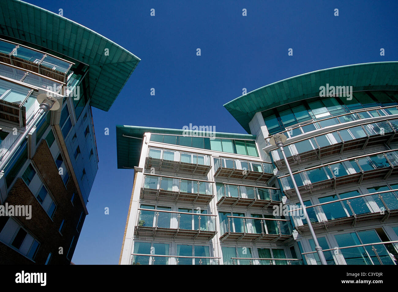 New residential development along the Thames near Tower Bridge London ...