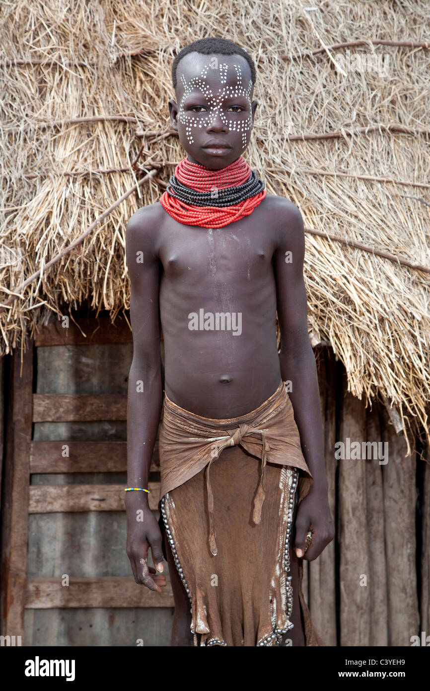 Karo people in Korcho, Lower Omo Valley, Ethiopia, Africa Stock Photo ...