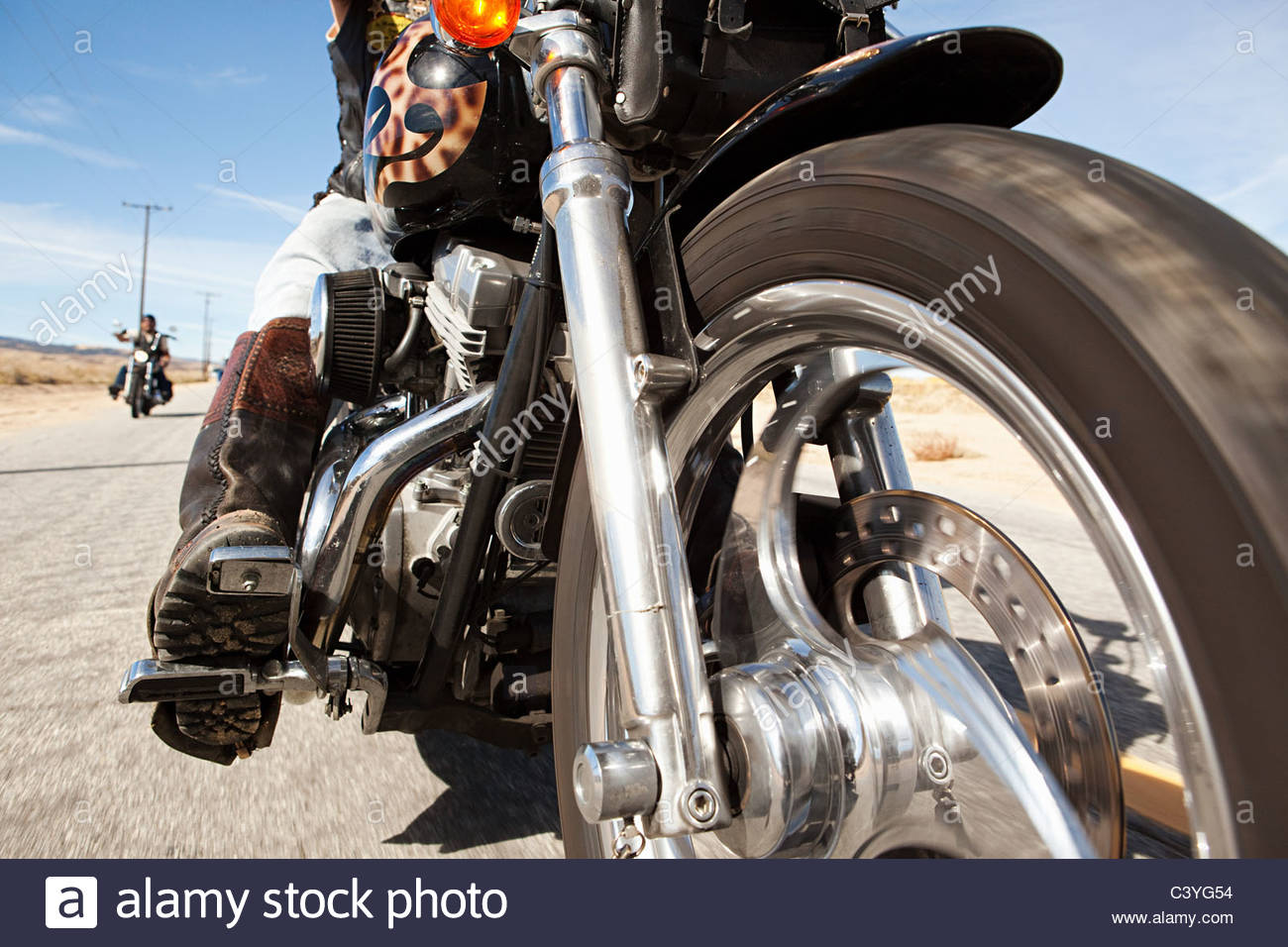 Two Young Men On Motorcycles Stock Photos & Two Young Men On ...