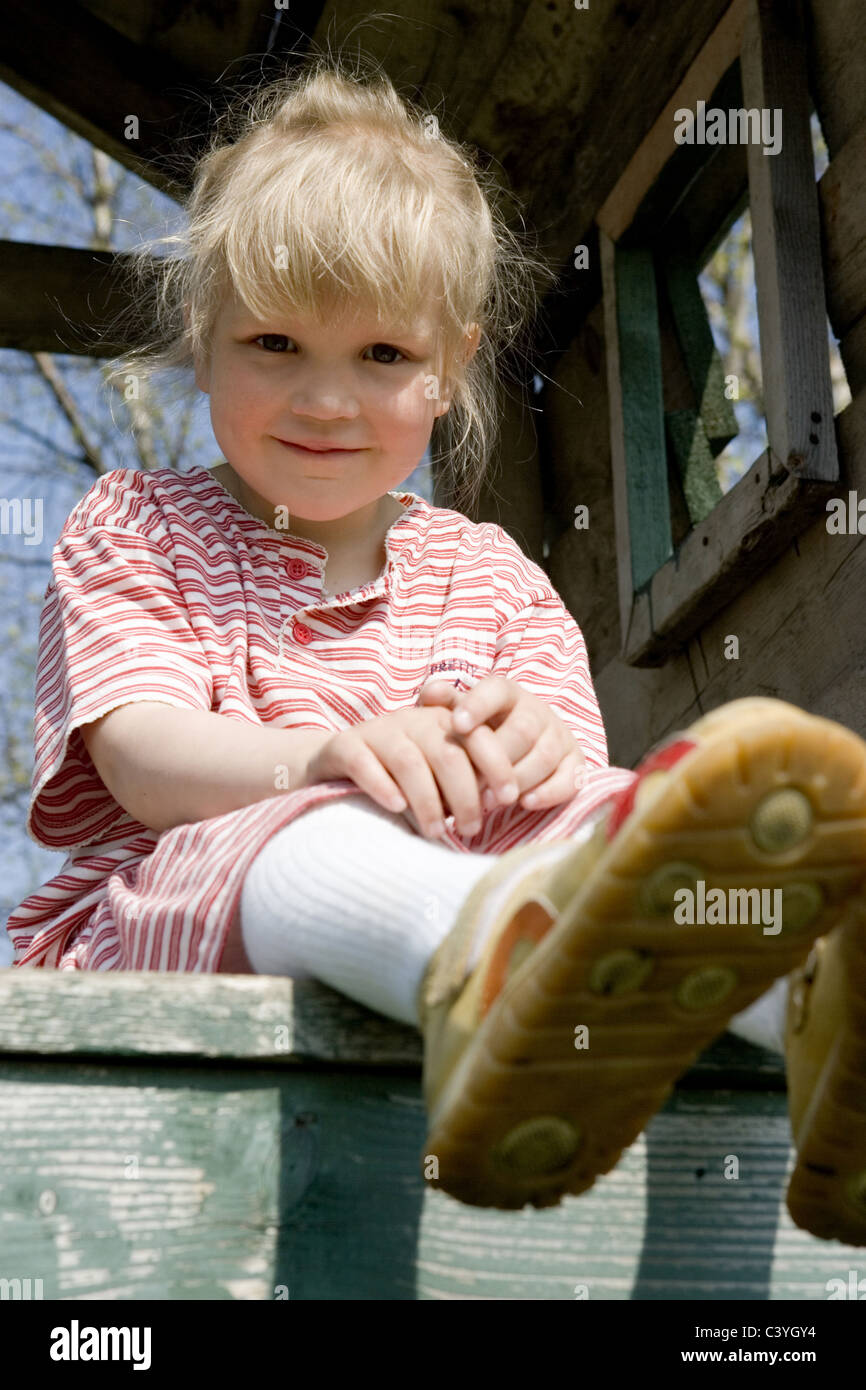 Shy child playground hi-res stock photography and images - Alamy