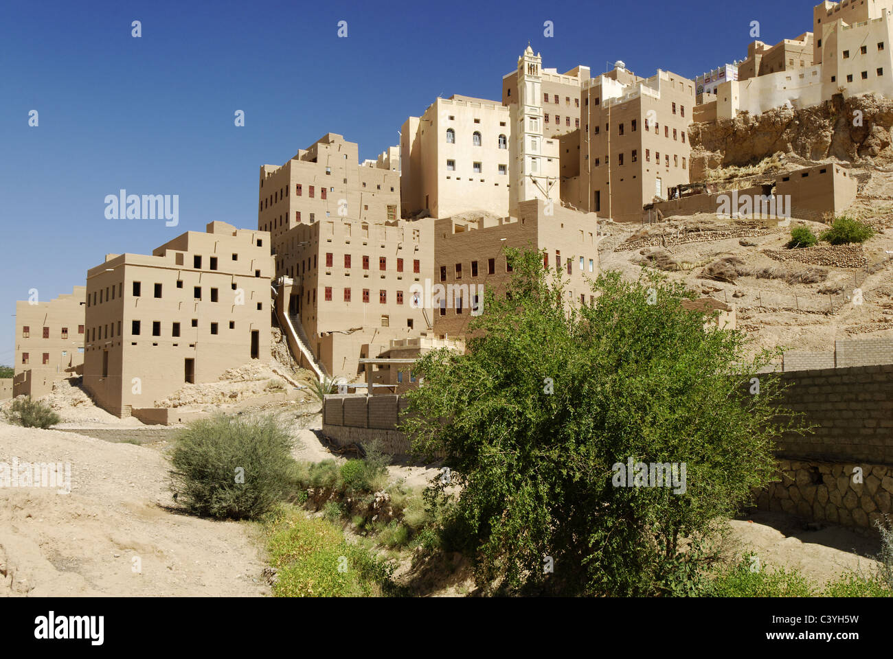 Old town, Historic, Al Hajarayn, Wadi Doan, Hadhramaut, Yemen, Arabia ...