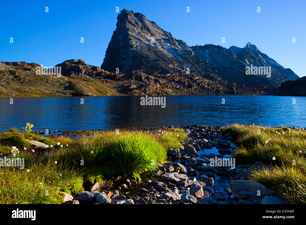Nanny-goat path, Geisspfad, lake, Switzerland, canton Valais, nature ...