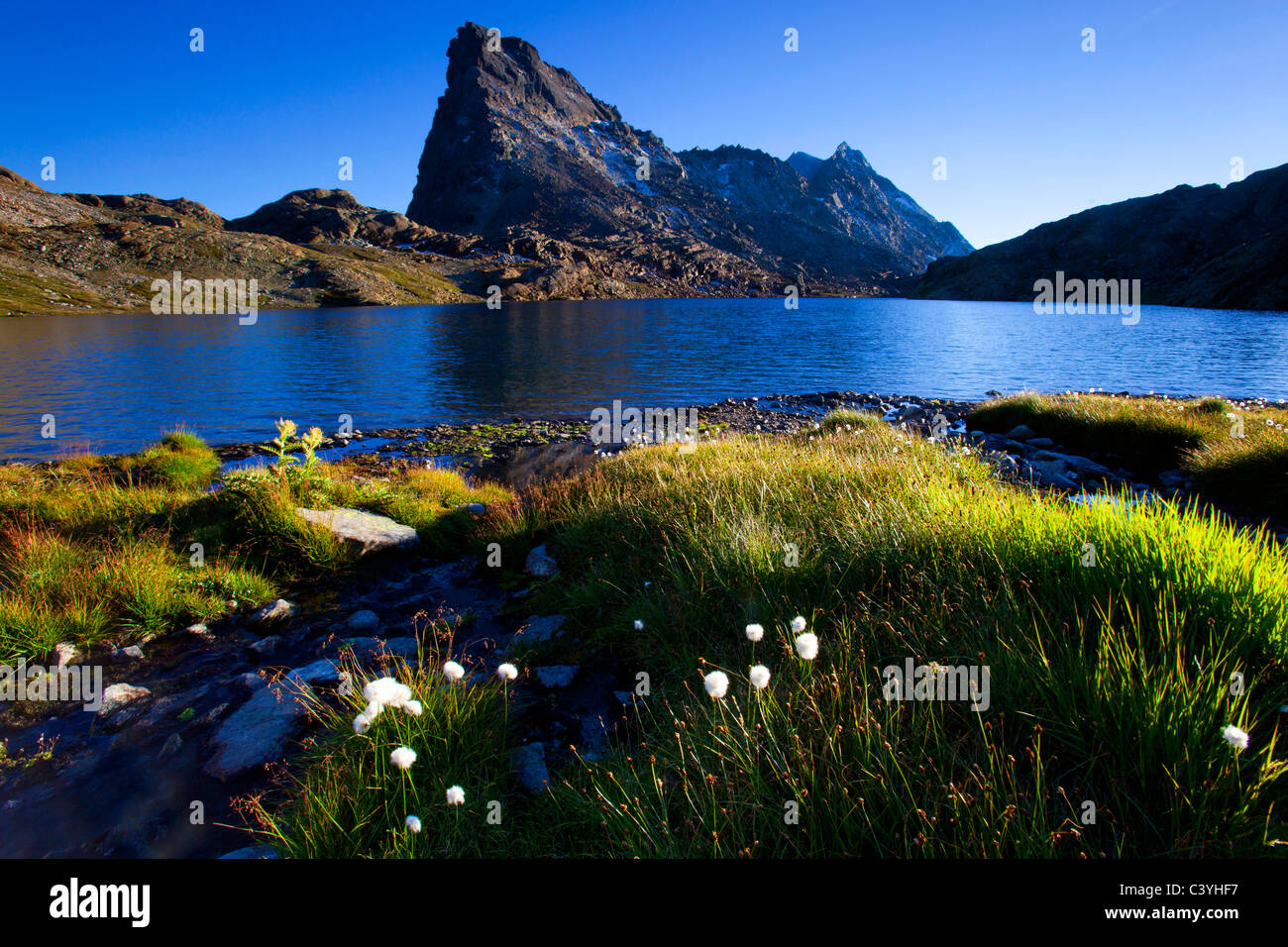 Nanny-goat path, Geisspfad, lake, Switzerland, canton Valais, nature ...