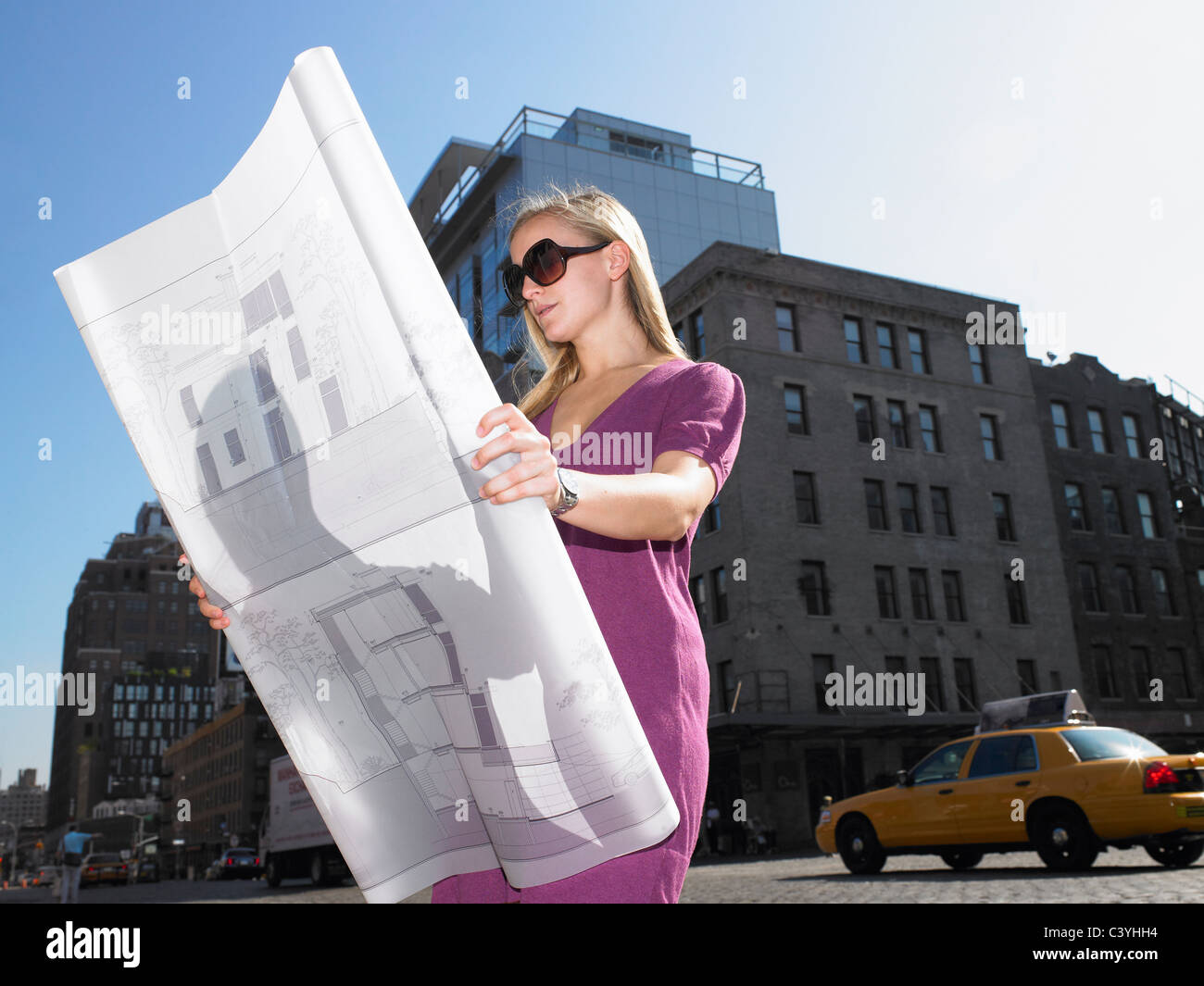 Street drawing blueprint hi-res stock photography and images - Alamy