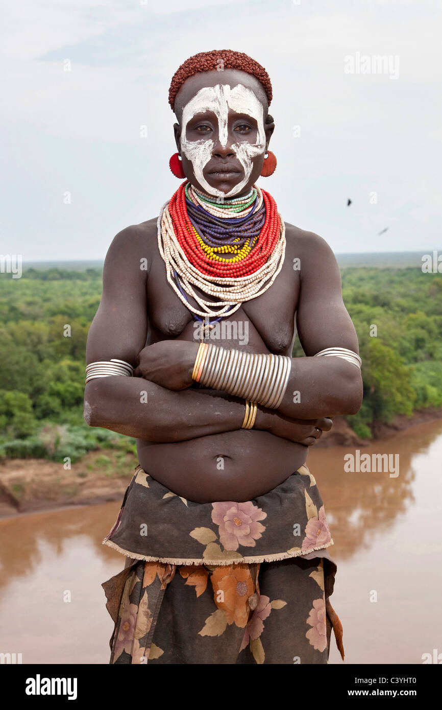 Karo people in Korcho, Lower Omo Valley, Ethiopia, Africa Stock Photo ...