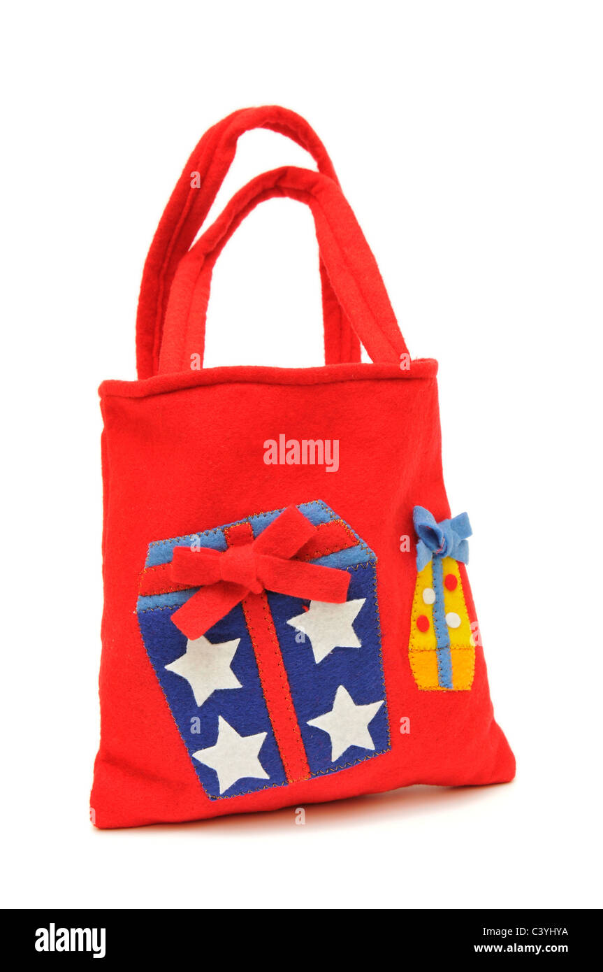 Red bag isolated on white background Stock Photo - Alamy