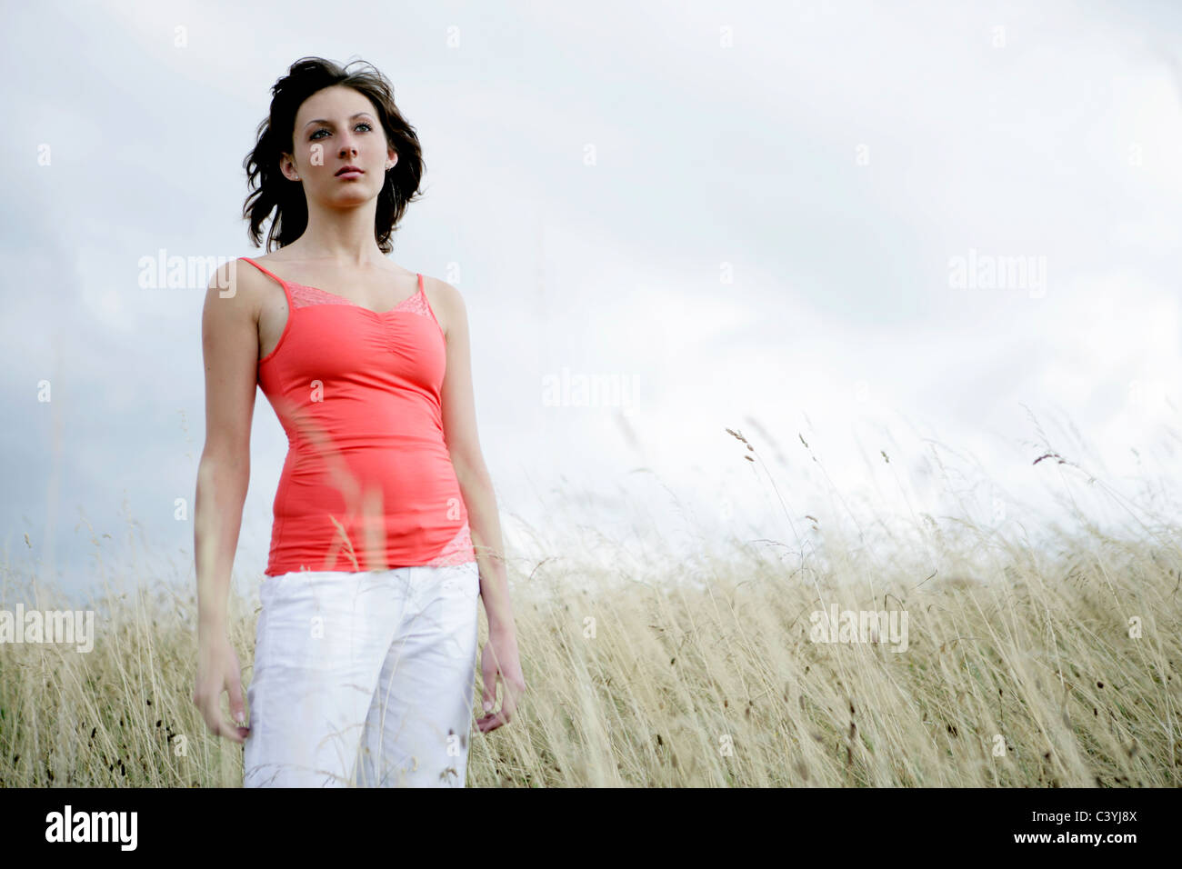 woman, standing, beauty, nature, gentle, feel, one woman only, people ...
