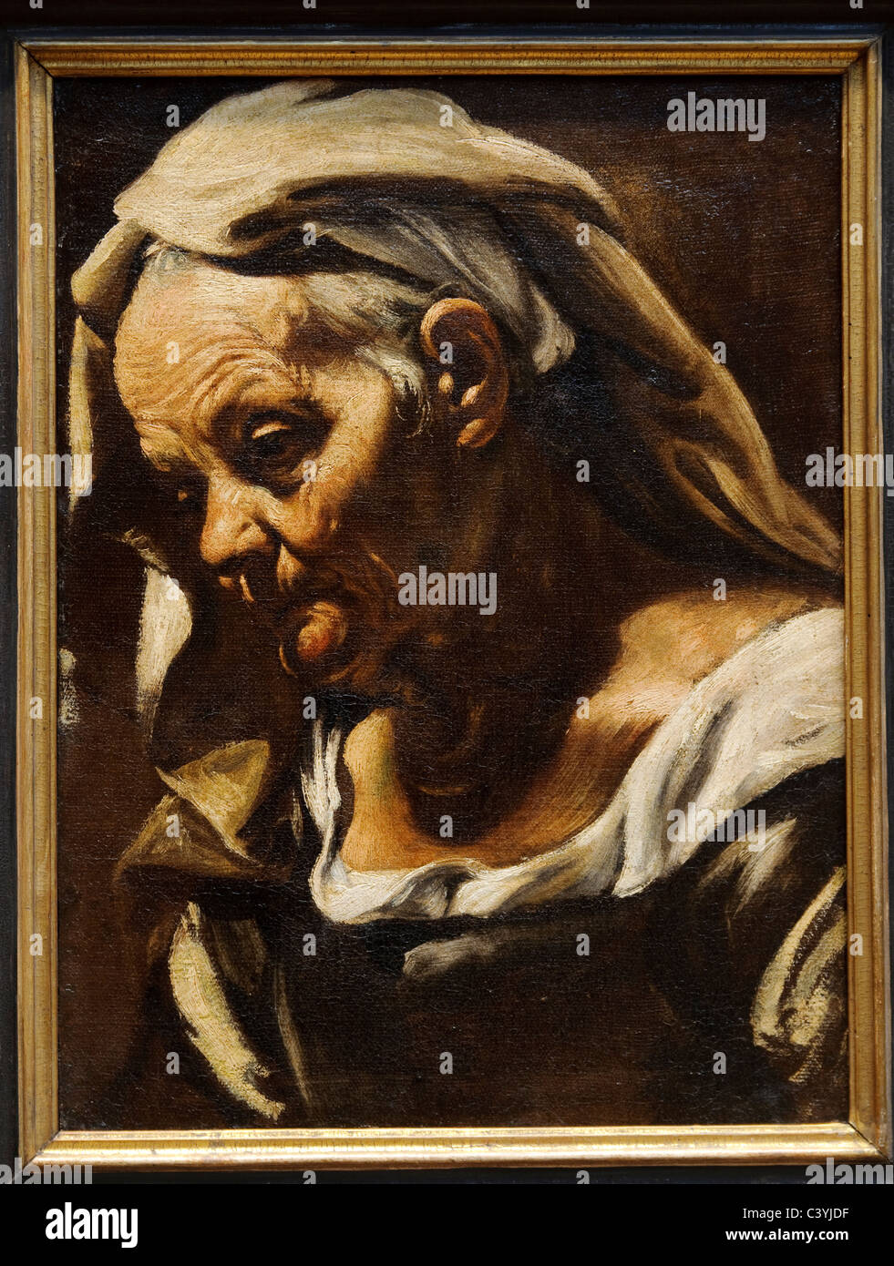 Head of an Old Woman, after 1610, by Orazio Borgianni Stock Photo - Alamy
