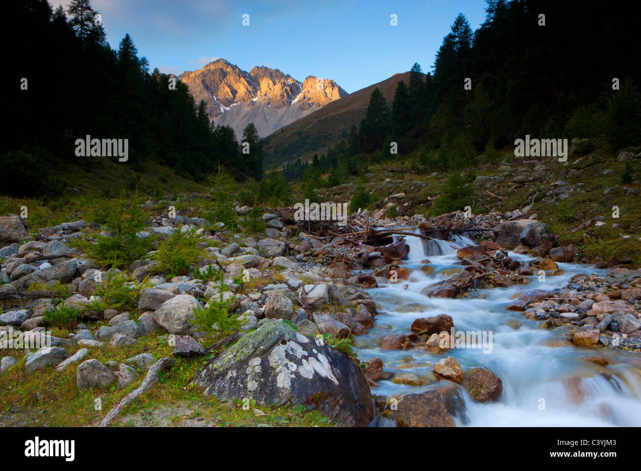 Val Tavru, Switzerland, canton Graubunden, Grisons, Val S-charl, valley ...