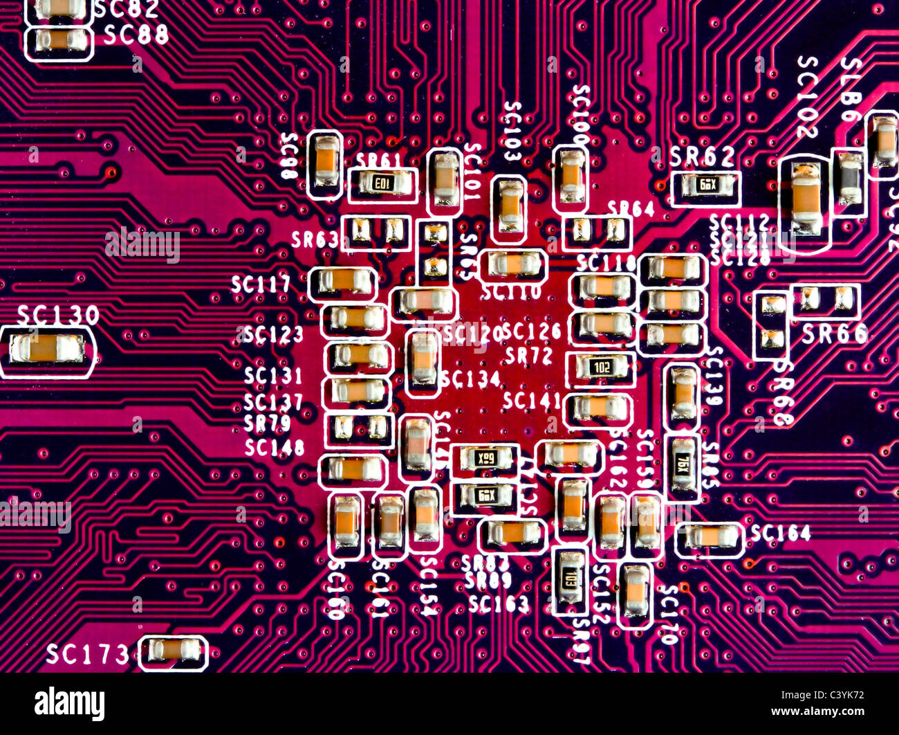 Back of circuit board Stock Photo - Alamy