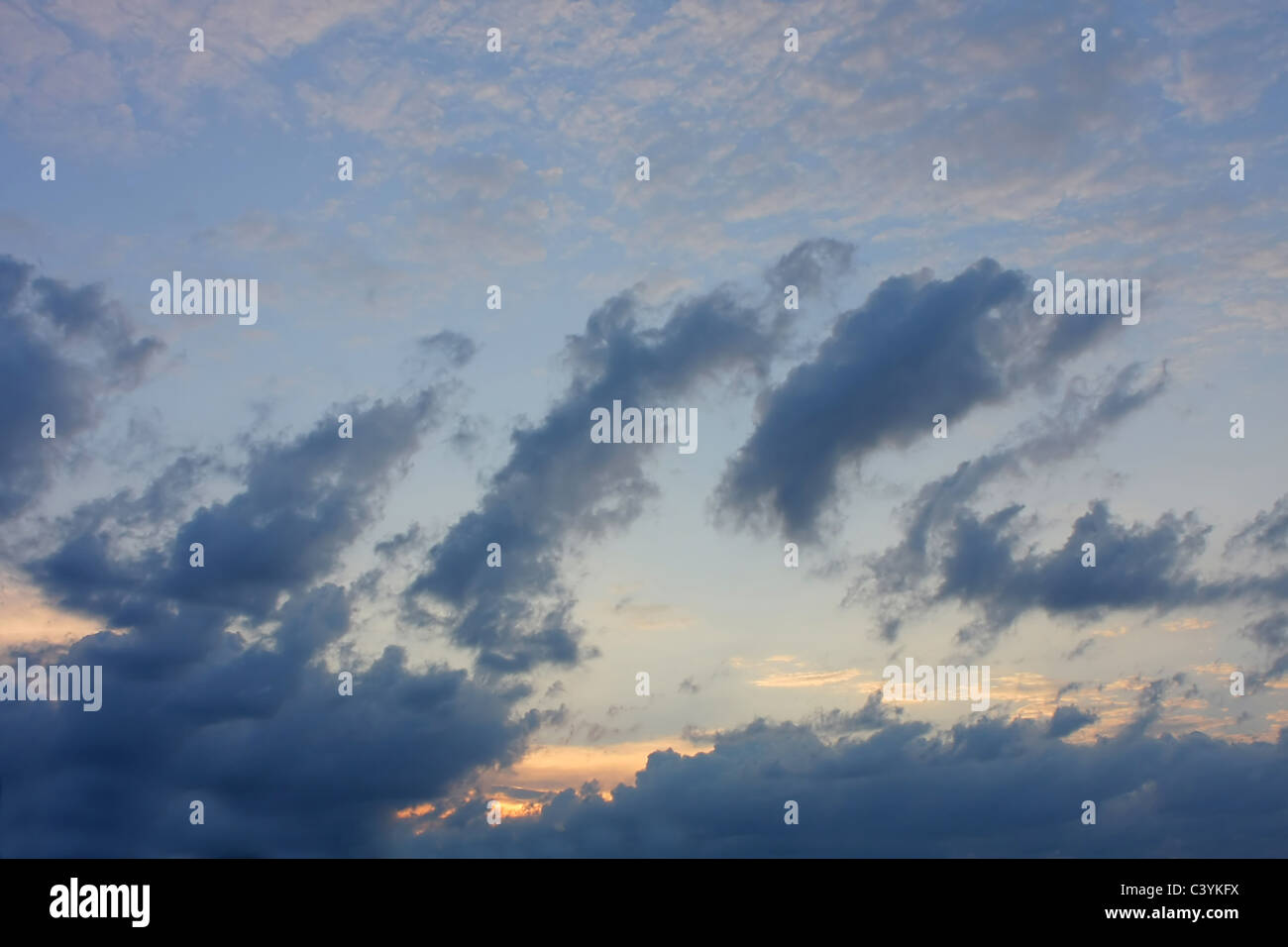 Background of sky with thunderclouds Stock Photo - Alamy