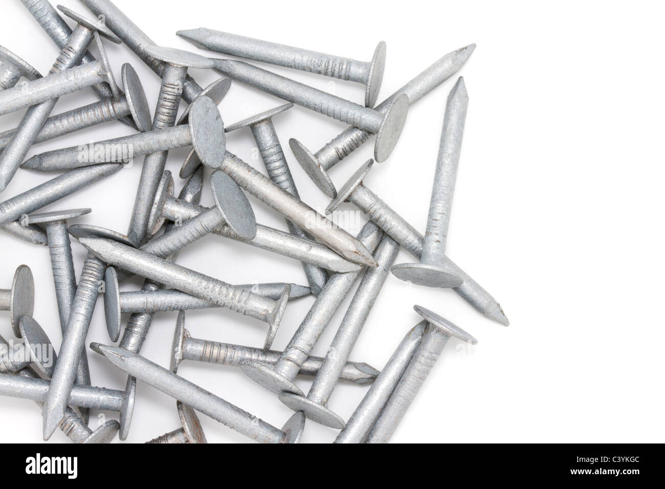 Galvanized steel nails Stock Photo - Alamy