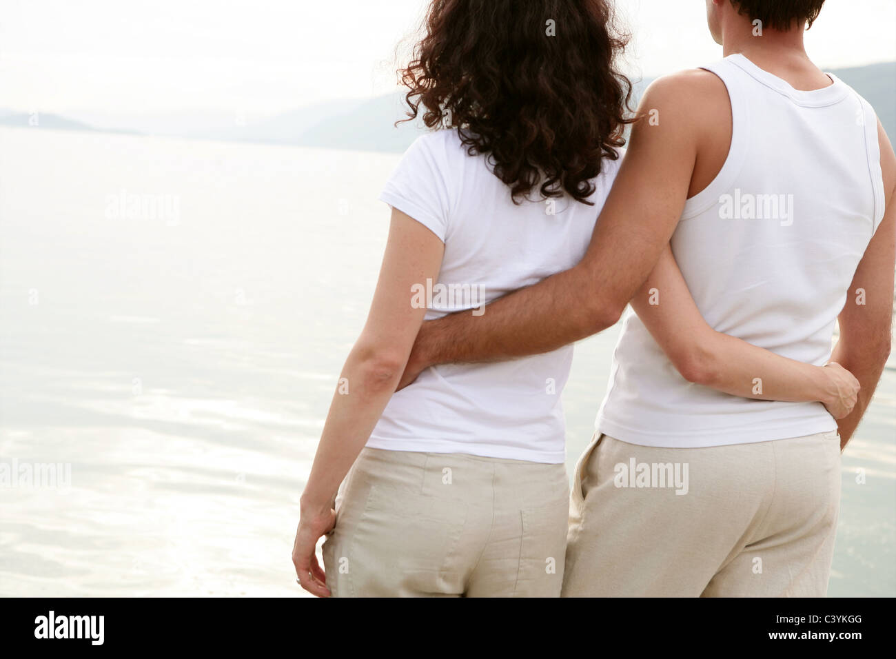 couple, hug, feel, bright, love, lake, tender, portrait, adults, cut ...