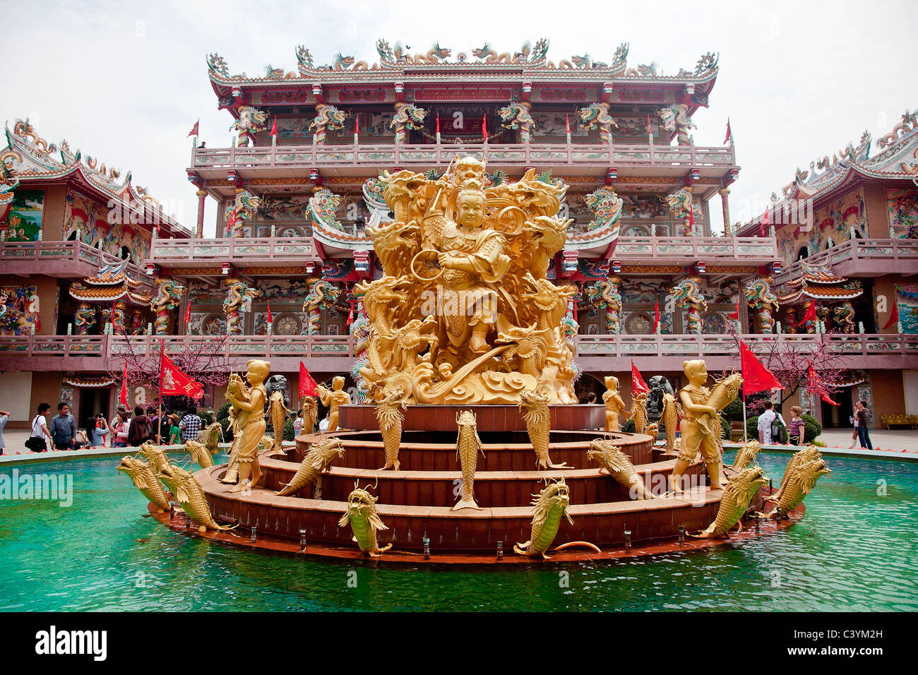 Golden Statue at Chinese "Naja" Shrine in Angsila, Chonburi,Thailand ...