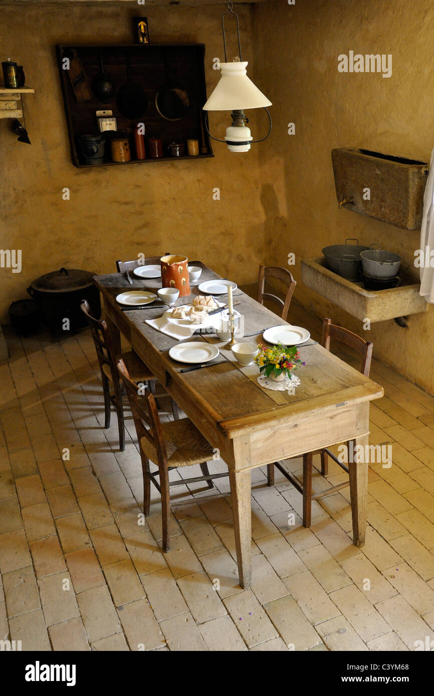 Dining room, Ballenberg museum,Switzerland Stock Photo - Alamy