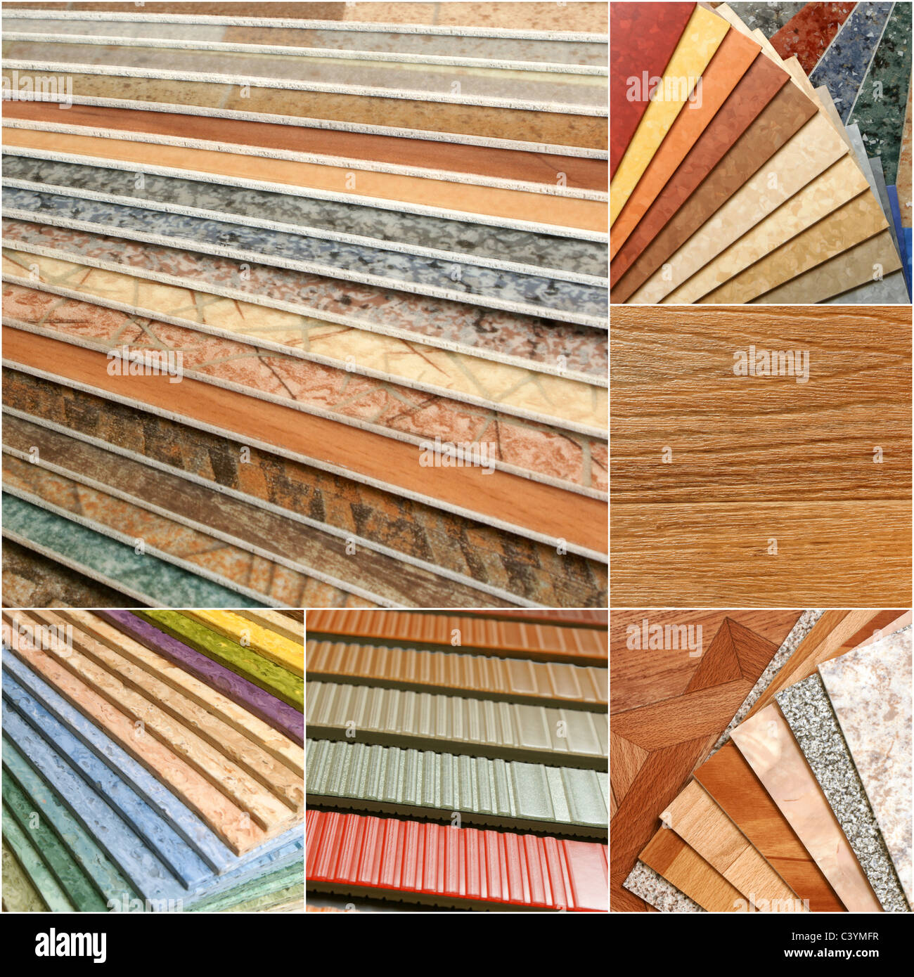 The samples of collection linoleum Stock Photo - Alamy