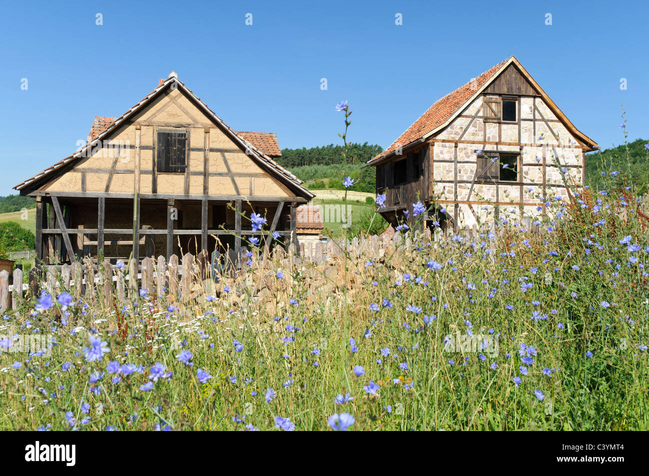 old, architecture, outside, outdoor, farmhouse, building, FRG, federal ...