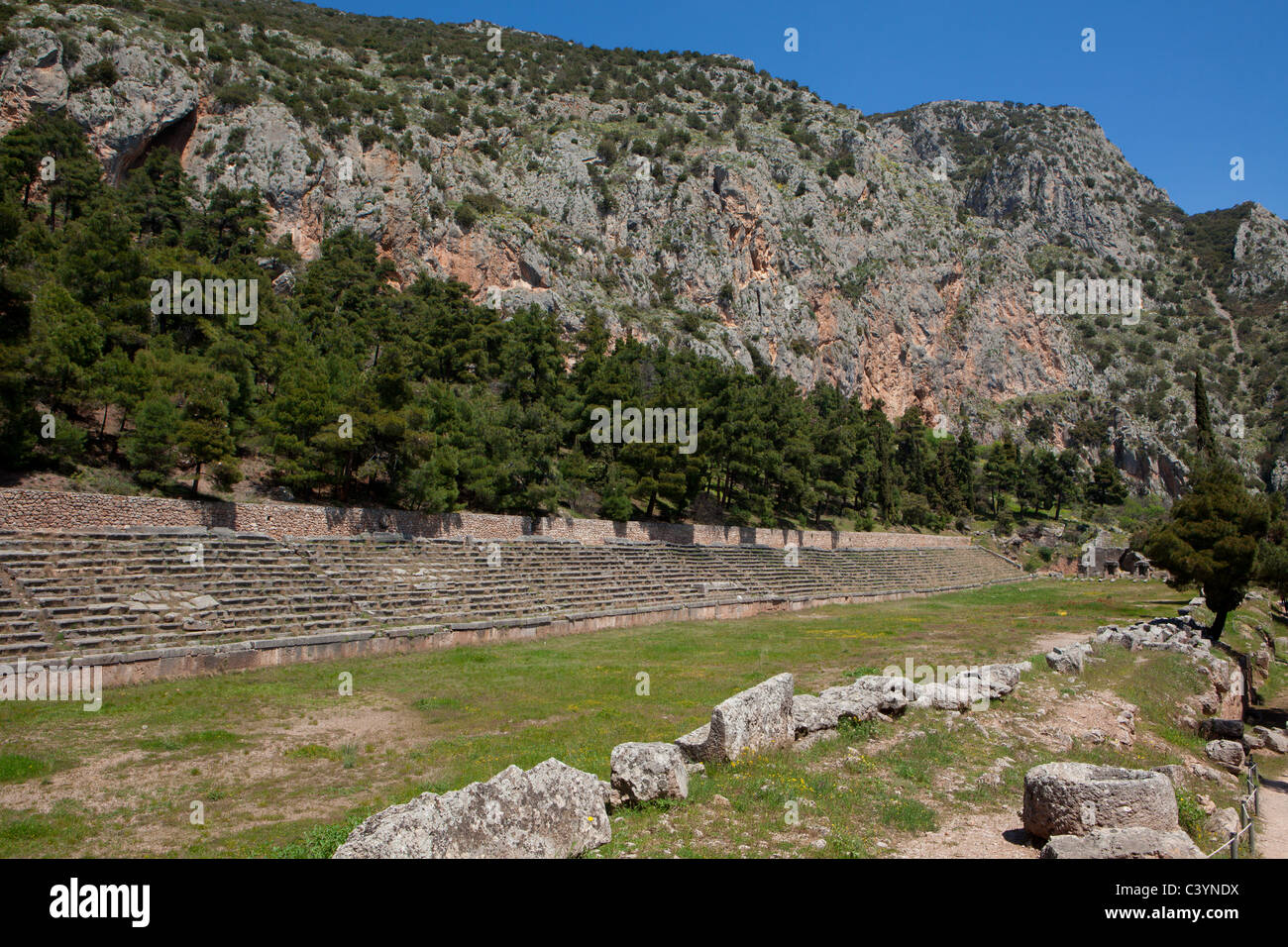 The Stadium in Delphi, Greece Stock Photo - Alamy