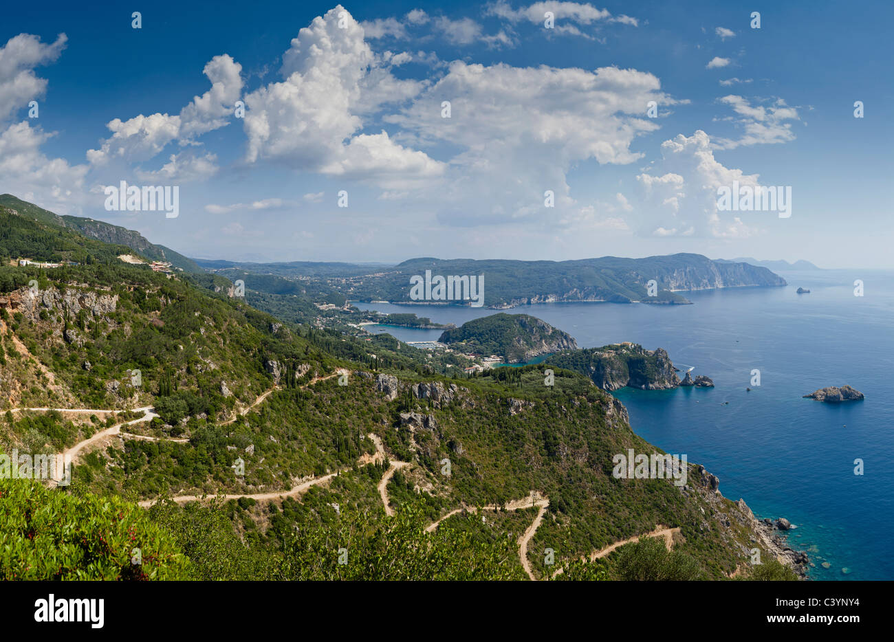 Coastline, Paleokastritsa, Corfu, Europe, Greece, landscape, water ...