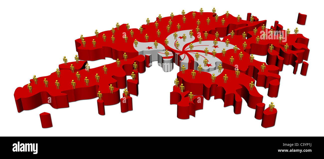 Hong kong map Cut Out Stock Images & Pictures - Alamy
