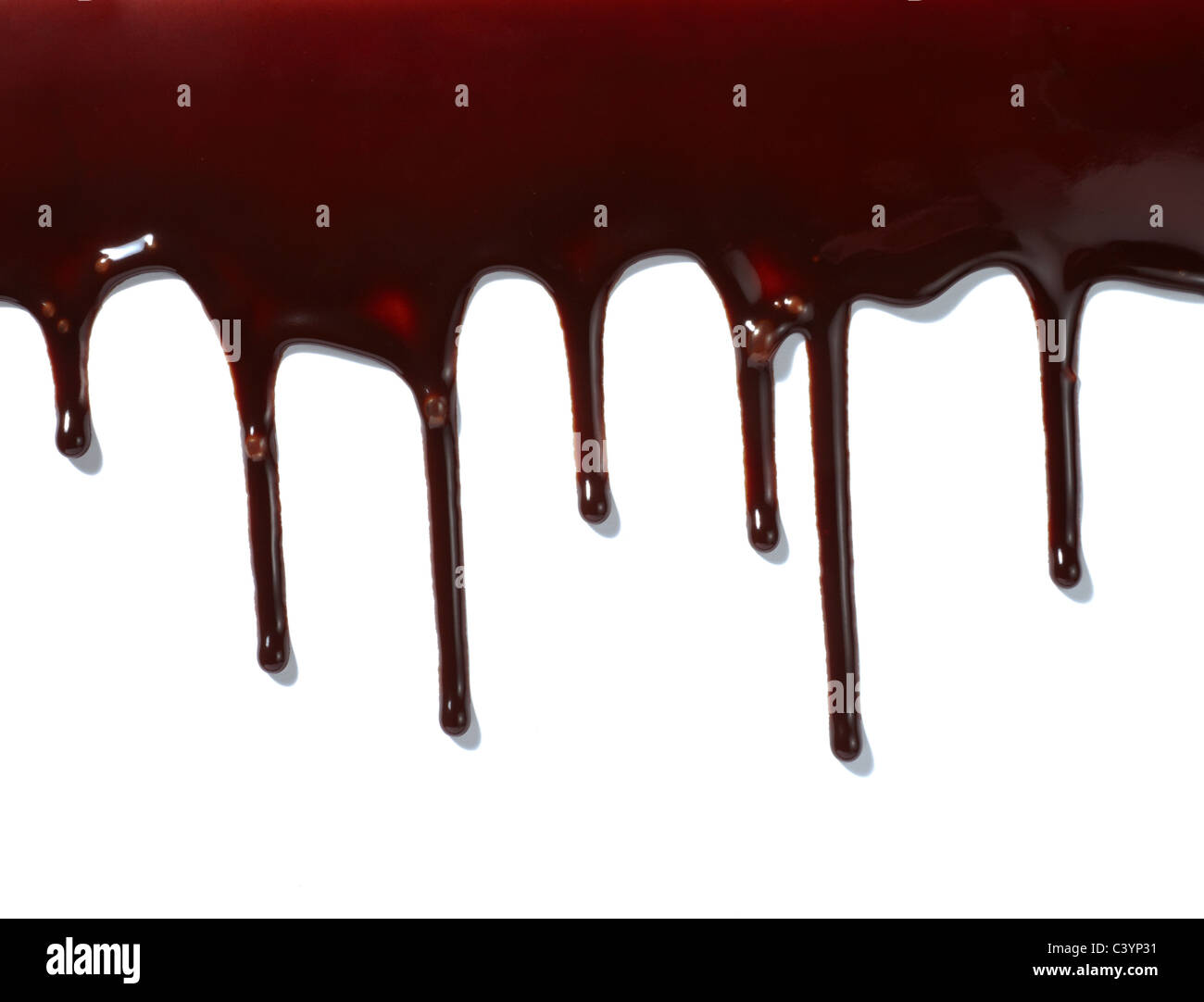 close up of a chocolate syrup leaking Stock Photo - Alamy
