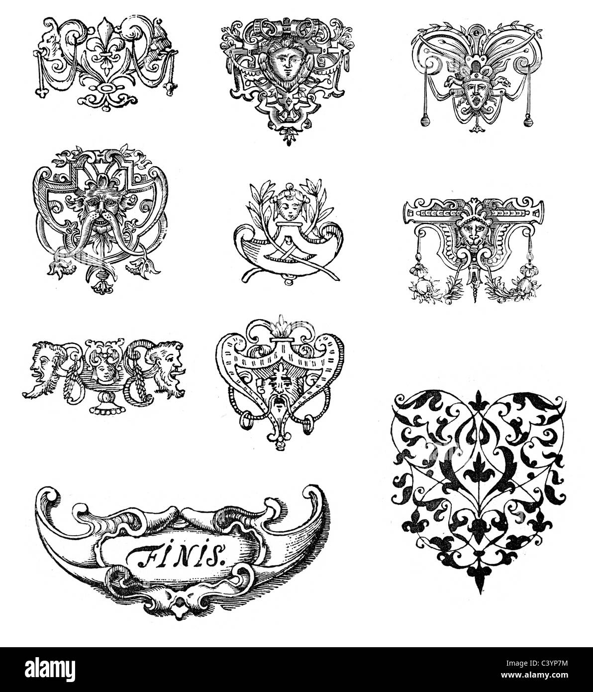 Retro style design elements with a Victorian or Medieval Style Stock ... Retro style design elements with a Victorian or Medieval Style Stock ...