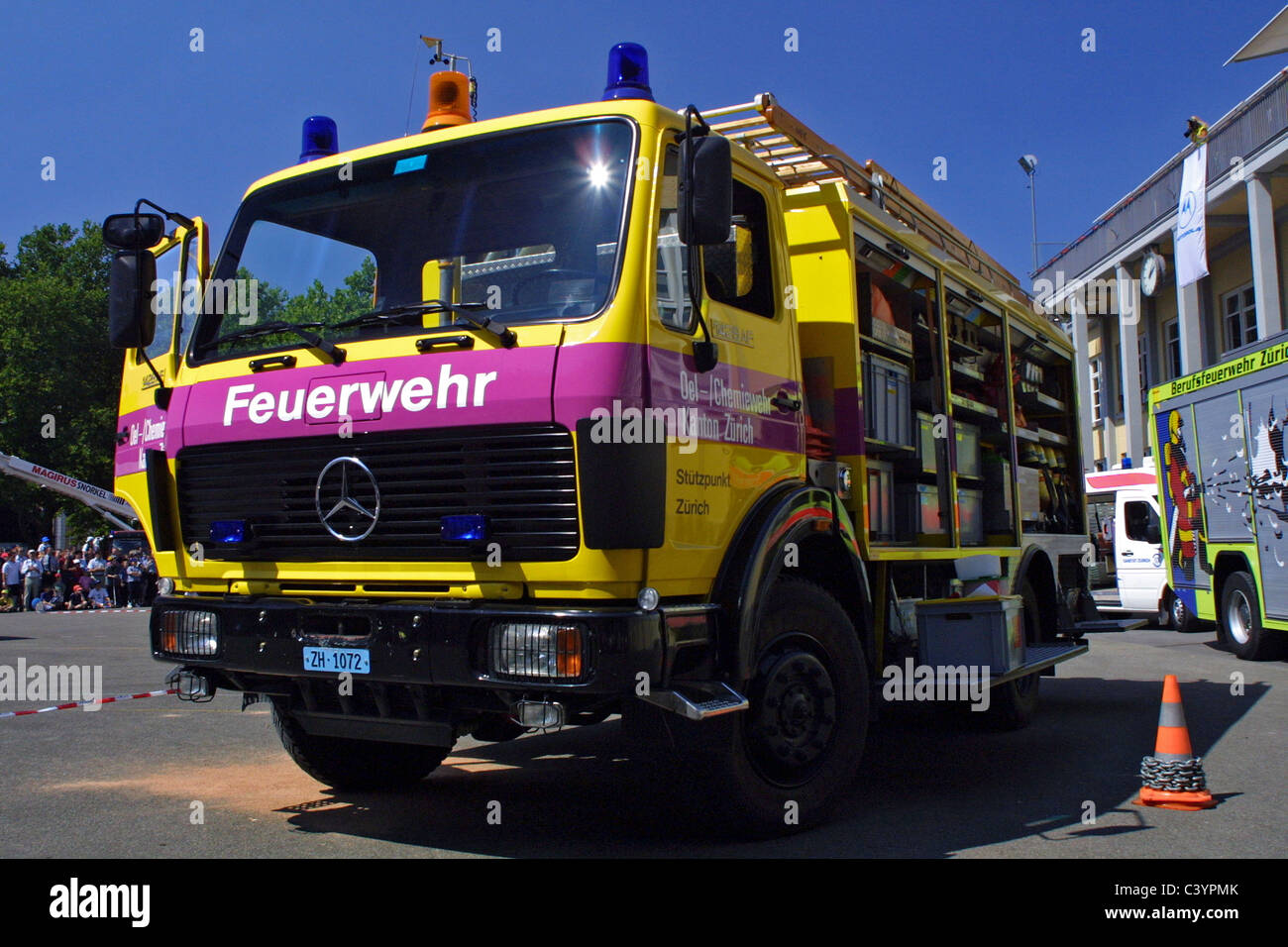 Mercedes HAZMAT fire engine Zurich fire service Stock Photo - Alamy