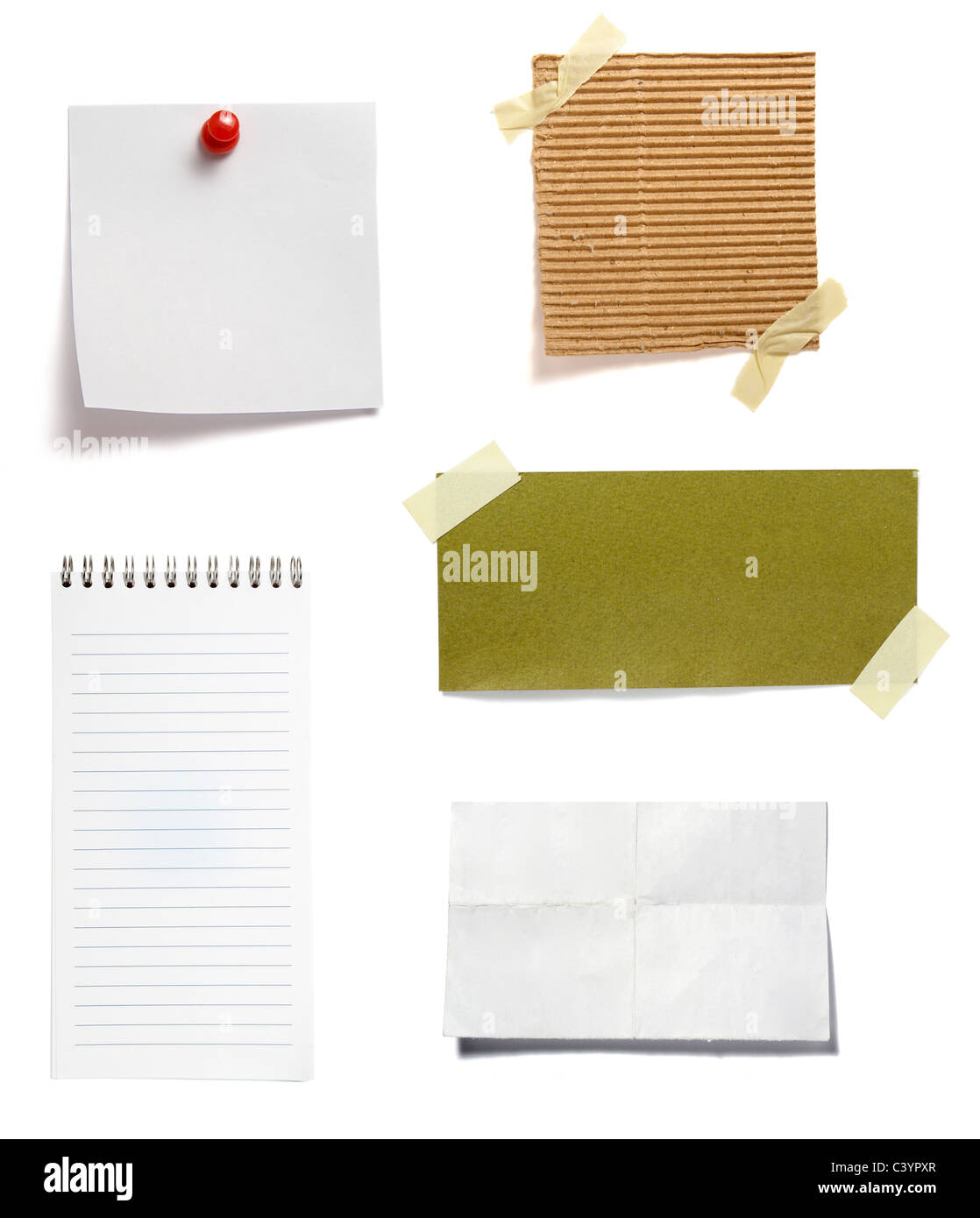 collection of various note papers Stock Photo - Alamy