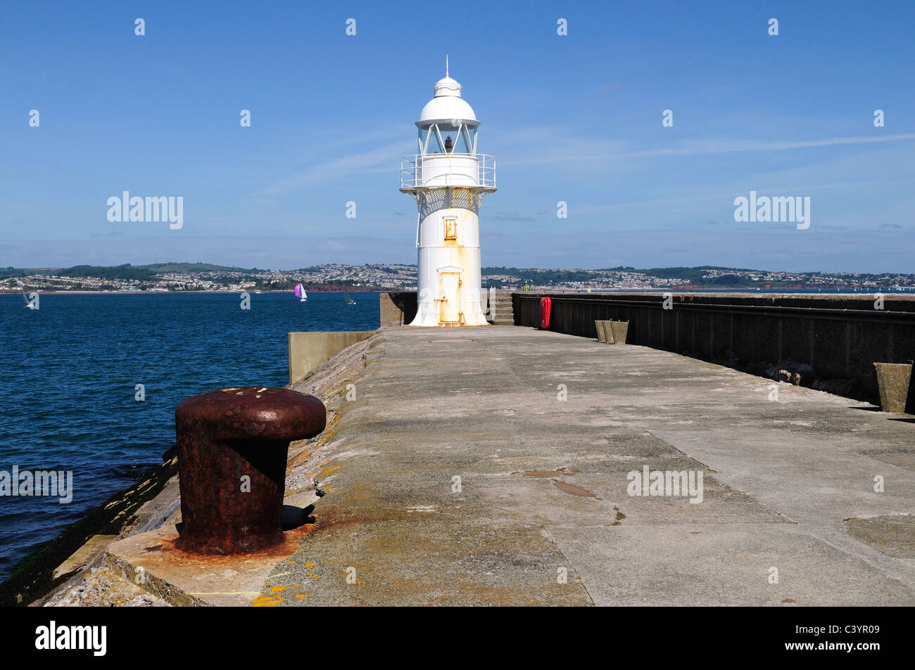Brixham Lighthouse Brixham Harbour Devon England UK GB Stock Photo - Alamy